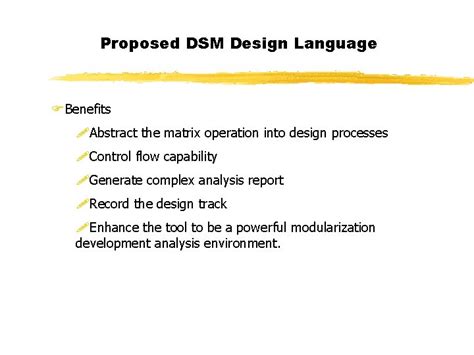 dsm design language l design structure matrix introduction