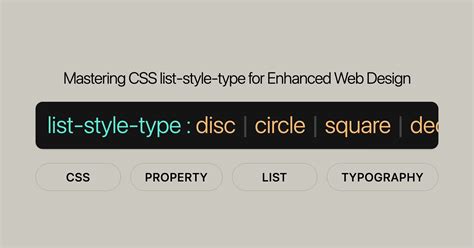 Mastering Css List Style Type For Enhanced Web Design