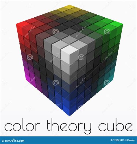 Small Cubes Makes Color Gradient In Shape Of Big Cube Black Version 3d Style Vector
