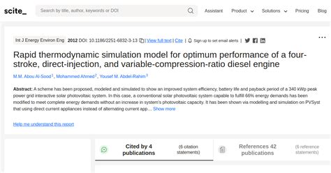 Rapid Thermodynamic Simulation Model For Optimum Performance Of A Four
