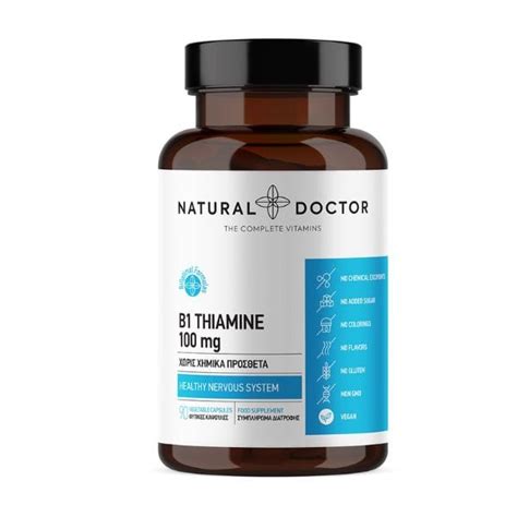 Natural Doctor B1 Thiamine Vitamin 100 Mg 90 Herbal Capsules Dietary