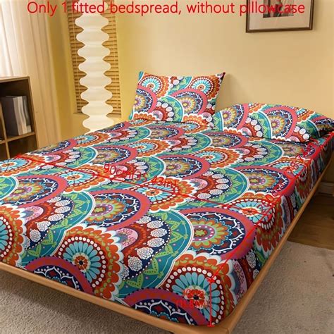 Brushed Fitted Sheet Without Pillowcase Bohemian Ethnic Temu Canada
