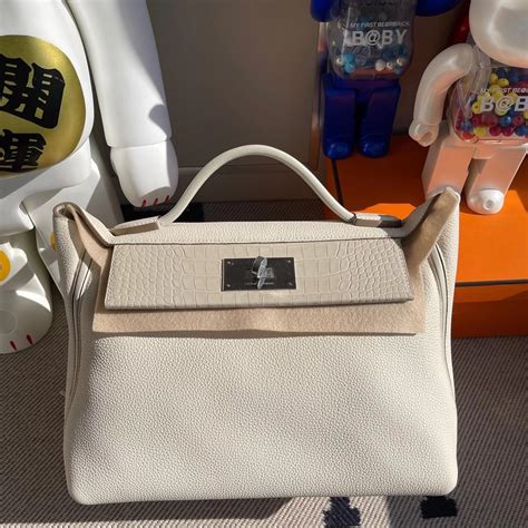 香港灣仔區跑馬地 Hermes Kelly 24 24 Maurice Alligator Crocodile 8l Beton 冰川白