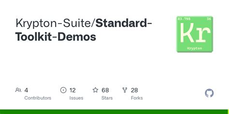 Github Krypton Suitestandard Toolkit Demos · Github