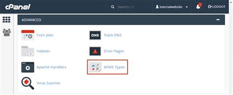Select The MIME Type Option ServerCake
