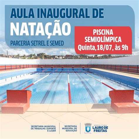 Prefeitura Realiza Aula Inaugural De Natação Para Alunos Da Rede