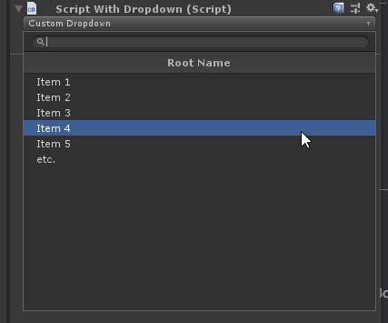 How Can I Create A Pup Up Menu Like The One For Choose The Shader On Materials In Unity