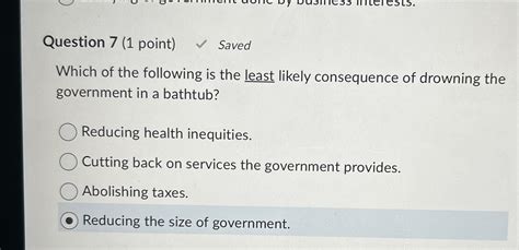 Solved Question 7 1 ﻿point ﻿savedwhich Of The Following