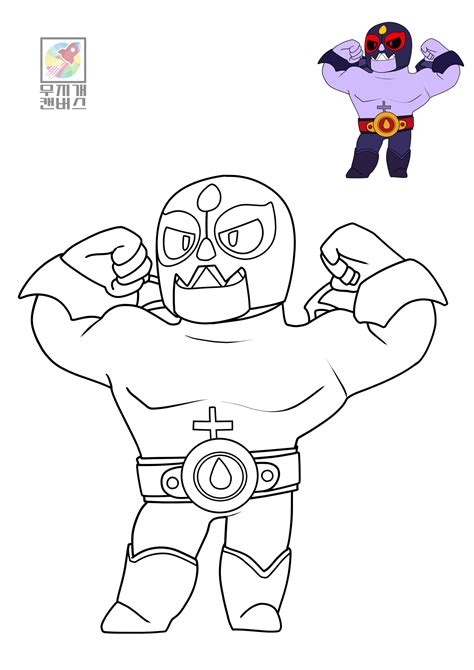Brawl Stars El Vampire Coloring Pages Rainbow Canvas Free Coloring Pages