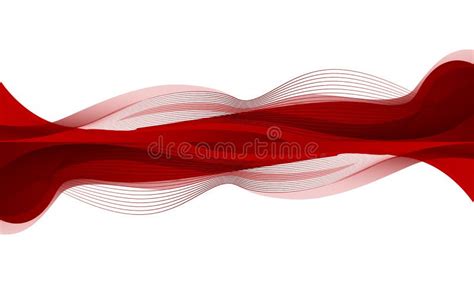 Red Curve Abstract Wave Backdrop Design Background Stock Illustration
