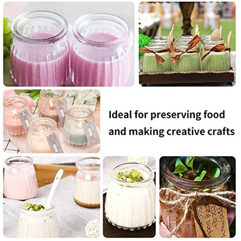 4oz Glass Jars With Pe Lids And Cork Lids 24 Pack Mini Pudding Jars