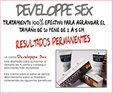 Crema Para El Crecimiento Del Pene DEVELOPPE SEX Alargamiento Del