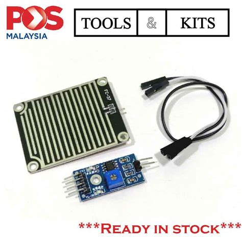 Arduino Rain Water Sensor Module With Relay Sensitivity Adjustment