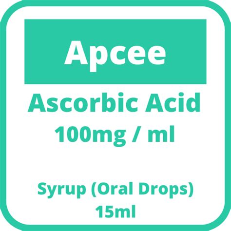 APCEE Ascorbic Acid Mg ML Syrup ML Orange Price In The Philippines MedsGo Pharmacy
