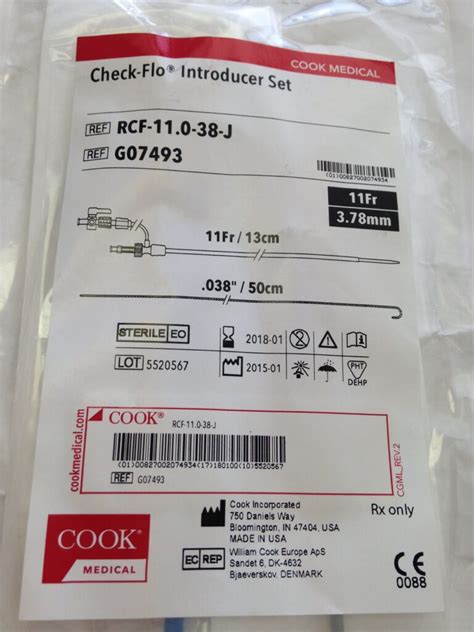 Cook G07369 Introducer Sets Performer Introducer Set With Wire Guide