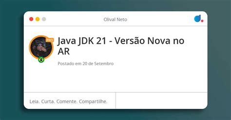 Java Jdk Vers O Nova No Ar
