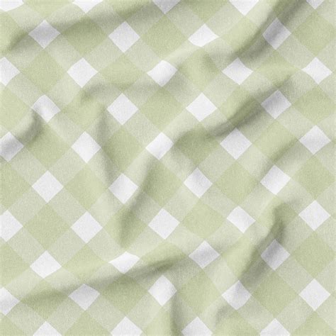 پارچه مخمل کوسن مدل چهارخونه سبز پسته ای کد 5011858 پارچه باما