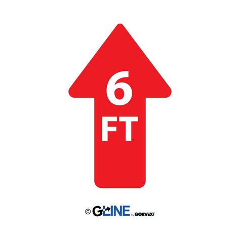 Directional Flow Arrow 6 Ft Decal Directional Flow Arrow 6 Ft Decal