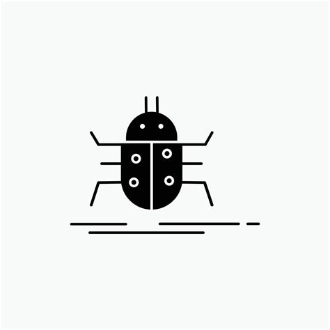 bug bugs insect testing virus glyph icon vector isolated