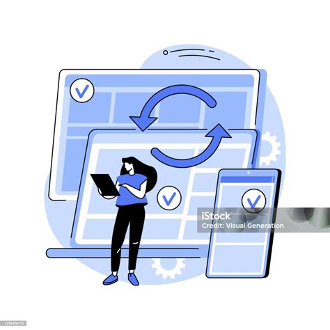 Crossdevice Syncing Abstract Concept Vector Illustration Stock Illustration Download Image Now