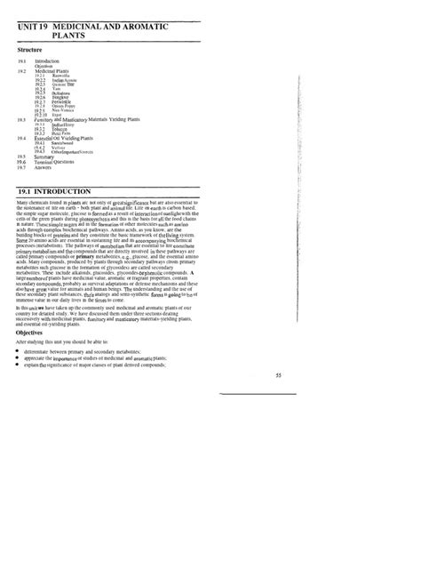 Unit 19 Medicinal And Aromatic Plants Pdf Steroid Metabolic Pathway