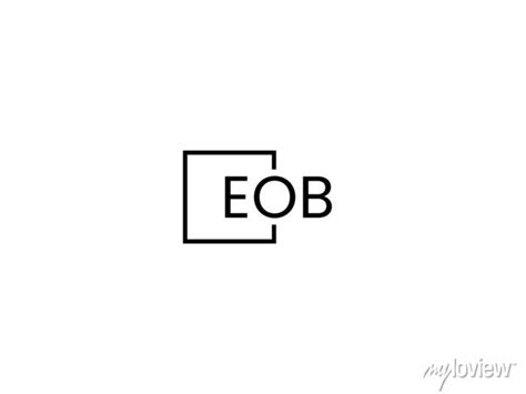 Eob Letter Initial Logo Design Vector Illustration Wall Mural • Murals