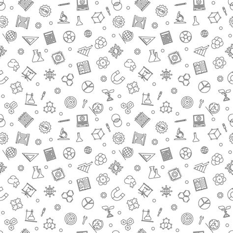 Stem Learning Vector Seamless Pattern Science Background 12777641