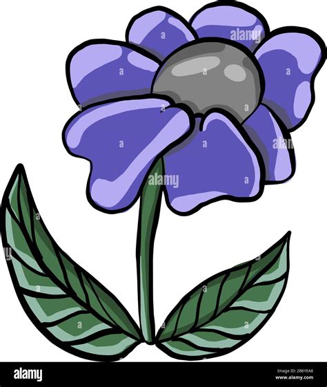 Blue Flower Illustration Vector On White Background Stock Vector
