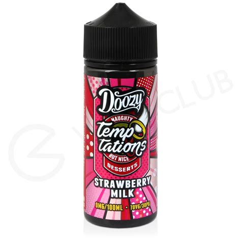 Strawberry Milk Shortfill By Doozy Temptations 100ml 2 For £25 Deal