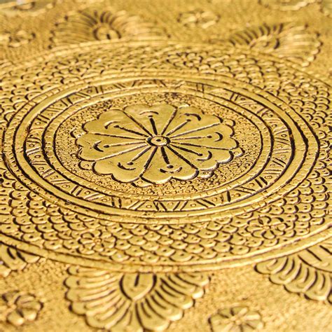 Brass Chowki With Bells 5 Inch Vedansh Craft
