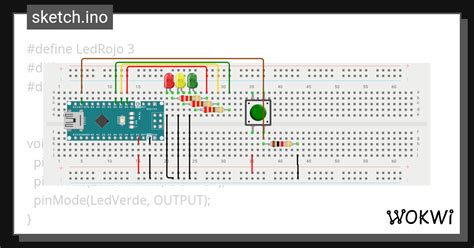 Practica 1 Luz Secuencial Wokwi Esp32 Stm32 Arduino Simulator