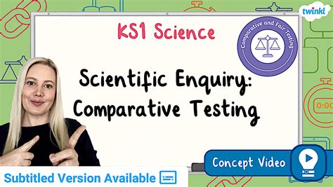 Comparative Testing Ks1 Science Concept Video