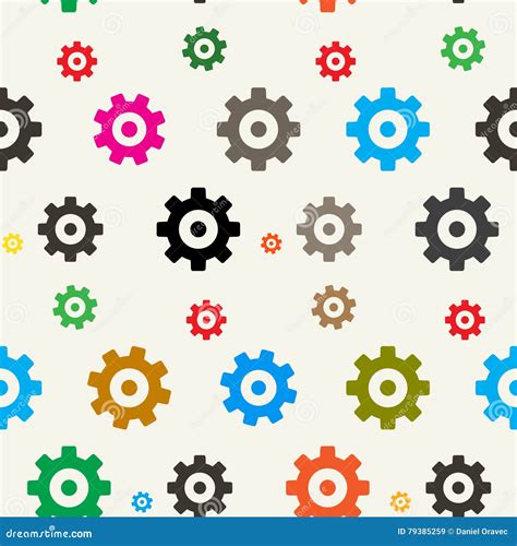 Seamless Cogs Background Stock Illustration Illustration Of Clock