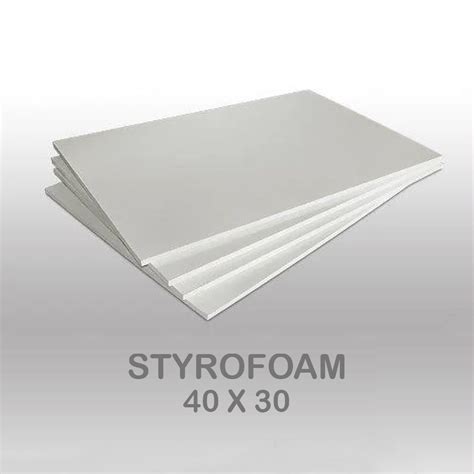 Jual 40x30x1cm Papan Styrofoam Gabus Lembaran Styrofoam 40x30