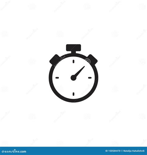 Icono Aislado Contador De Tiempo Del Cron metro Ilustración del Vector