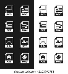 File Type Icons Programms System Set Stock Vector Royalty Free