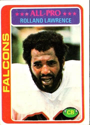 1978 Topps Rolland Lawrence 490 Atlanta Falcons Football Card Ebay