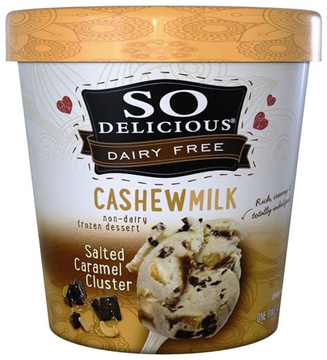 So Delicious Dairy Free Cashewmilk Salted Caramel Cluster Frozen