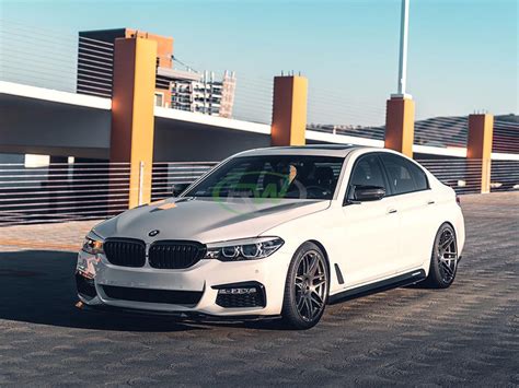 Bmw G30 3d Style Carbon Fiber Front Lip Spoiler 530i 530e 540i M550i