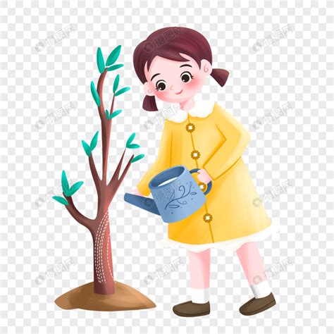植树的女孩元素素材下载 正版素材401900613 摄图网