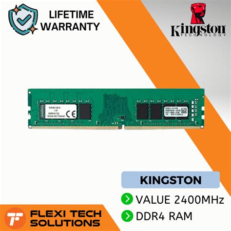Kingston Value Ram 16gb 2400mhz Ddr4 Cl19 Kvr24n17d8 16 Flexi Tech