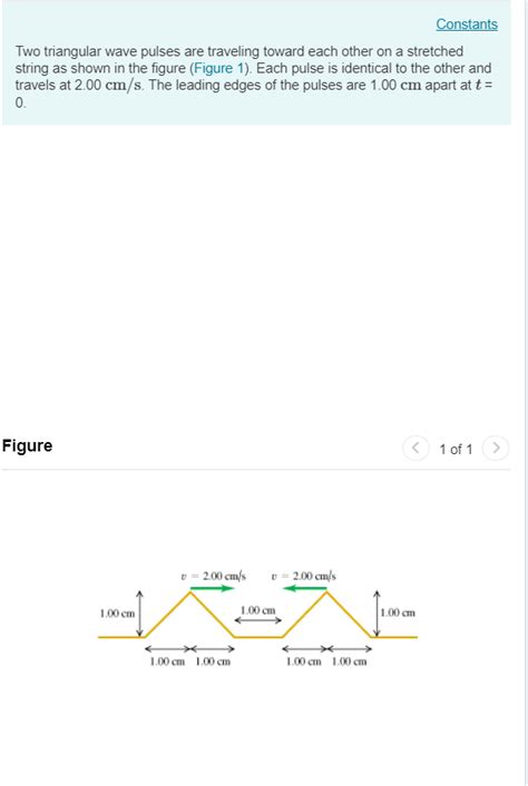 Solved Constants Two Triangular Wave Pulses Are Traveling