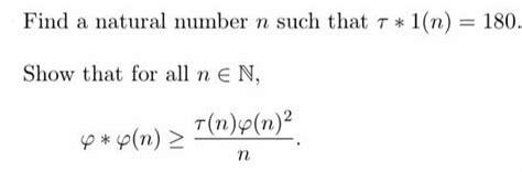 Solved Find a natural number n such that τ n Show Chegg com