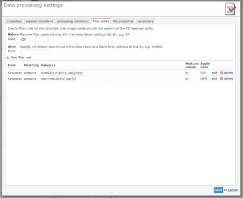 Data Processing Rules Infradox