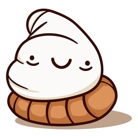 Premium Vector Cute Cartoon Bread Isolated On A White Background