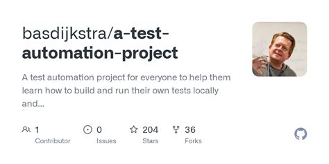 GitHub Basdijkstra A Test Automation Project A Test Automation Project For Everyone To Help