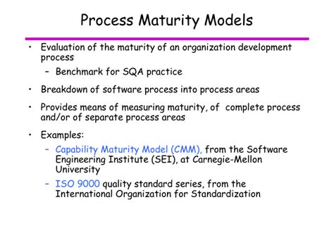 Process Maturity Models Cmm And Cyclomatic Complexity