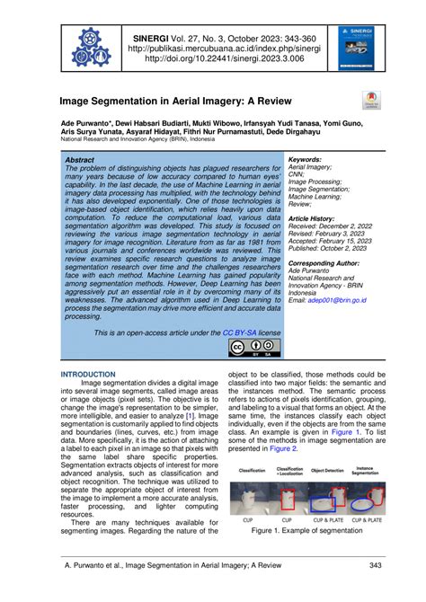 Pdf Image Segmentation In Aerial Imagery A Review