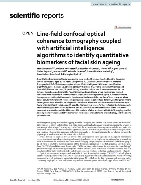 Pdf Line Field Confocal Optical Coherence Tomography Coupled With