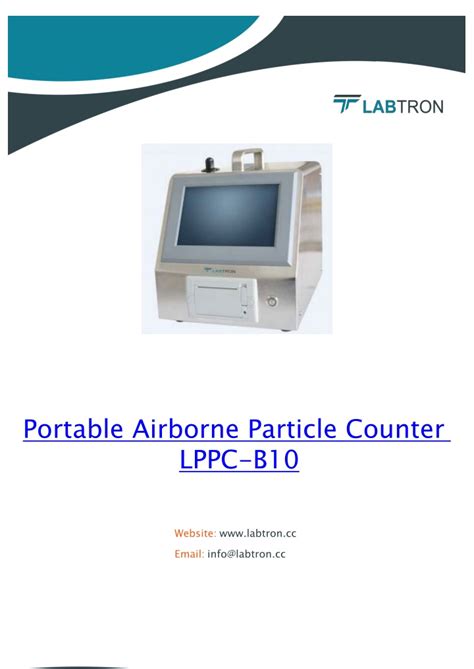 PPT Portable Airborne Particle Counter LPPC B10 PowerPoint Presentation ID 13774495